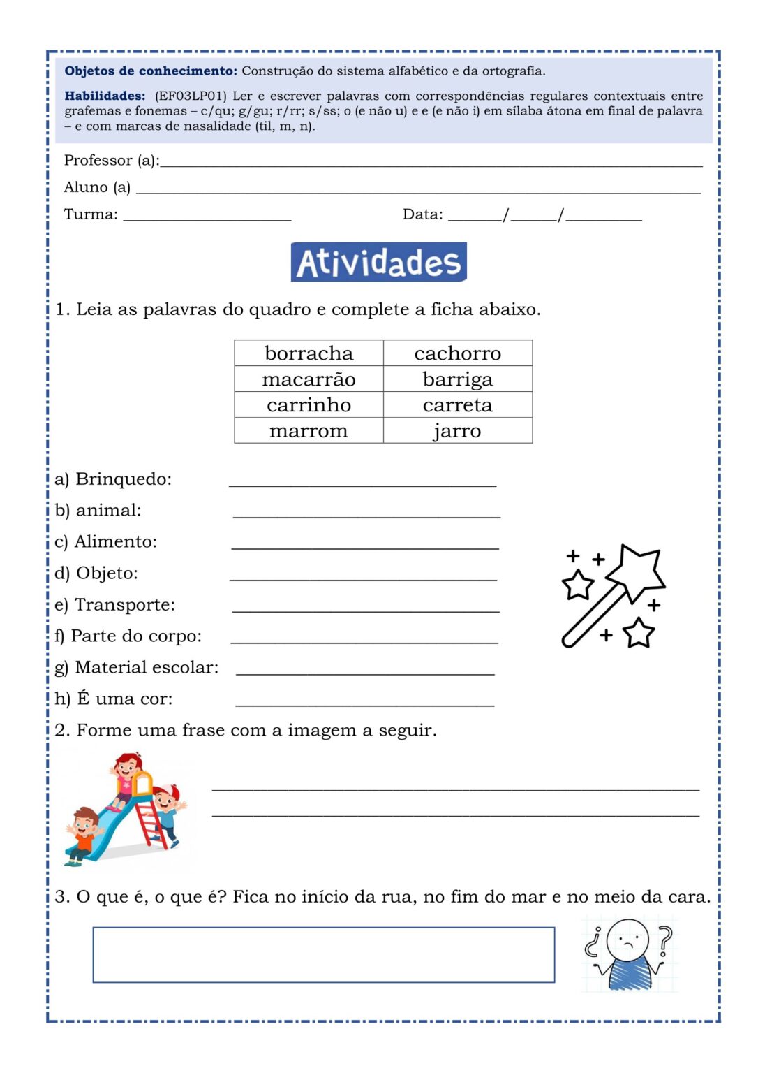 61 Atividades de Português 3° ano (BNCC) - PDF – Mercado da Educação